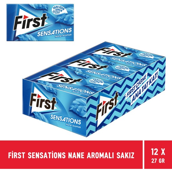 First Sensations Nane Aromalı Sakız 27 gr - 12 Adet Fiyatı