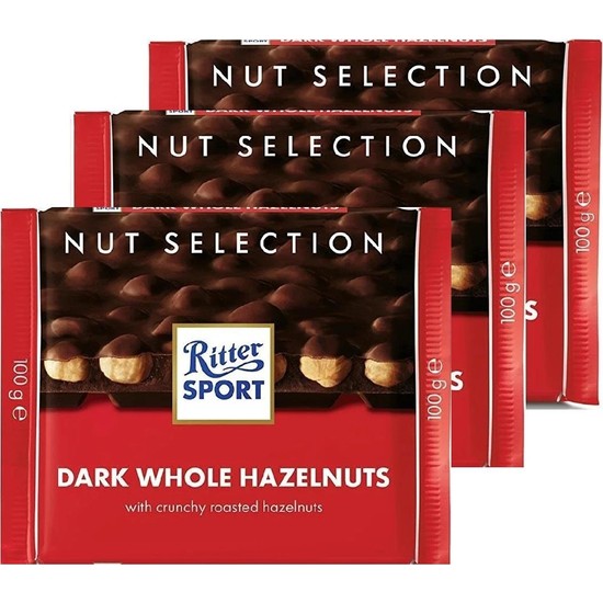 Ritter Sport Dark Whole Hazelnuts 100 Gr. - Bütün Fındıklı Bitter ...