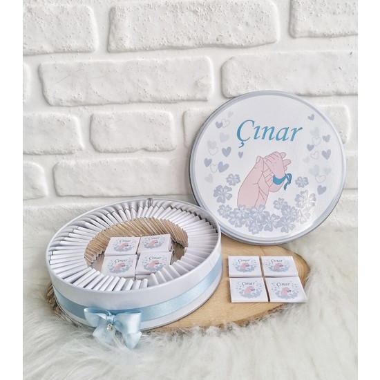 Bunnyball Chocolate 100 Adet Isme Özel Mavi Anne Bebek Eli Fiyatı