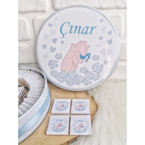 Bunnyball Chocolate 100 Adet Isme Özel Mavi Anne Bebek Eli Fiyatı