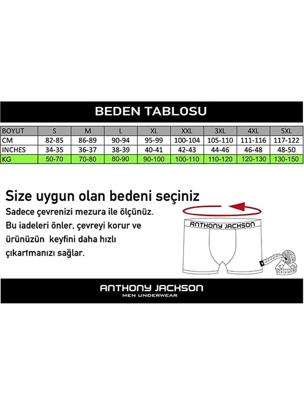 Anthony Jackson Likralı 6'lı Kutu Premium Erkek Boxer Quinn Fiyatı