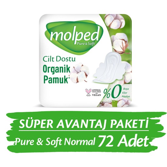Molped Pure&Soft Normal Süper Avantaj Paketi 72 Adet Fiyatı