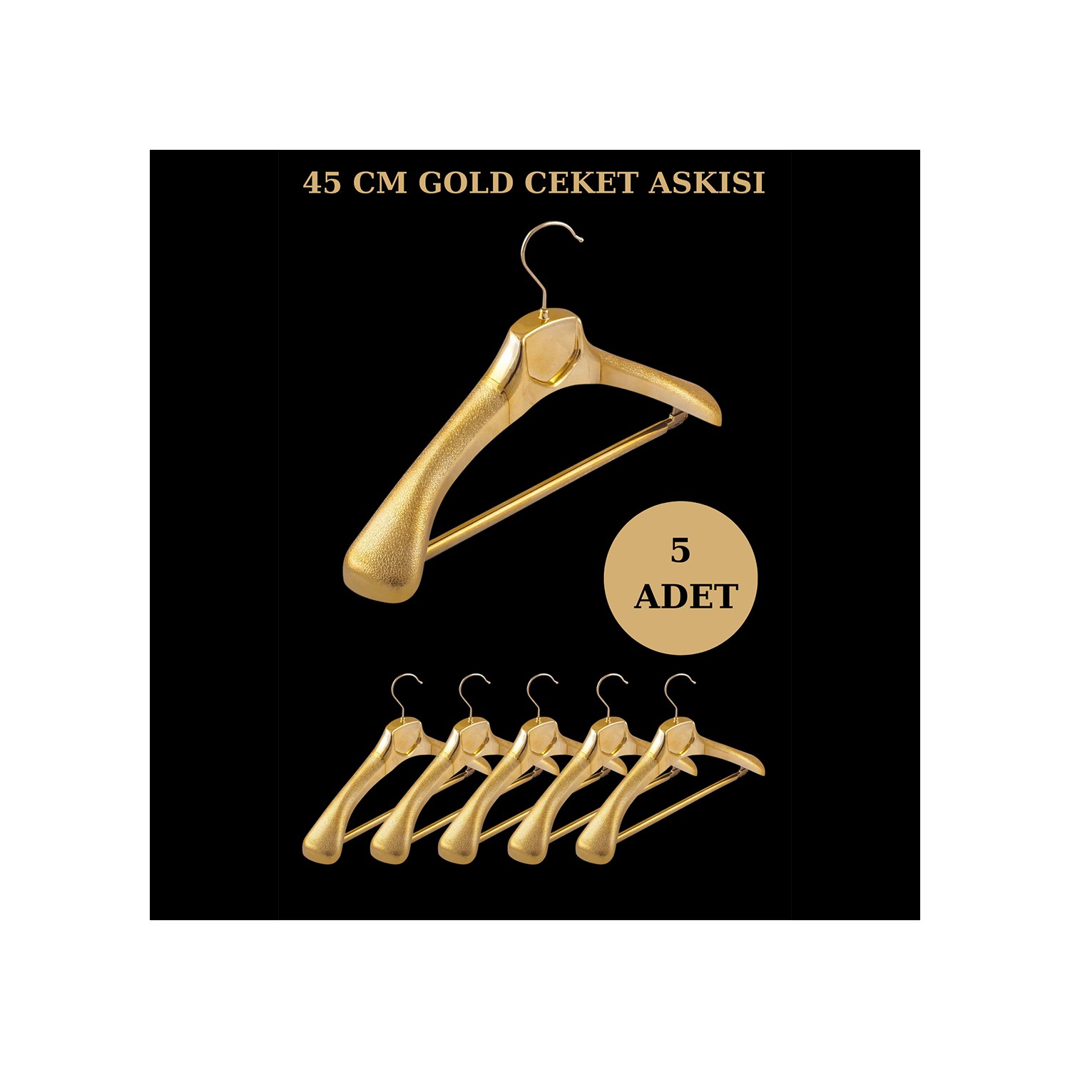 İstanbul Manken 5 Adet Plastik Gold Renk Yüksek Kalite Ceket Fiyatı