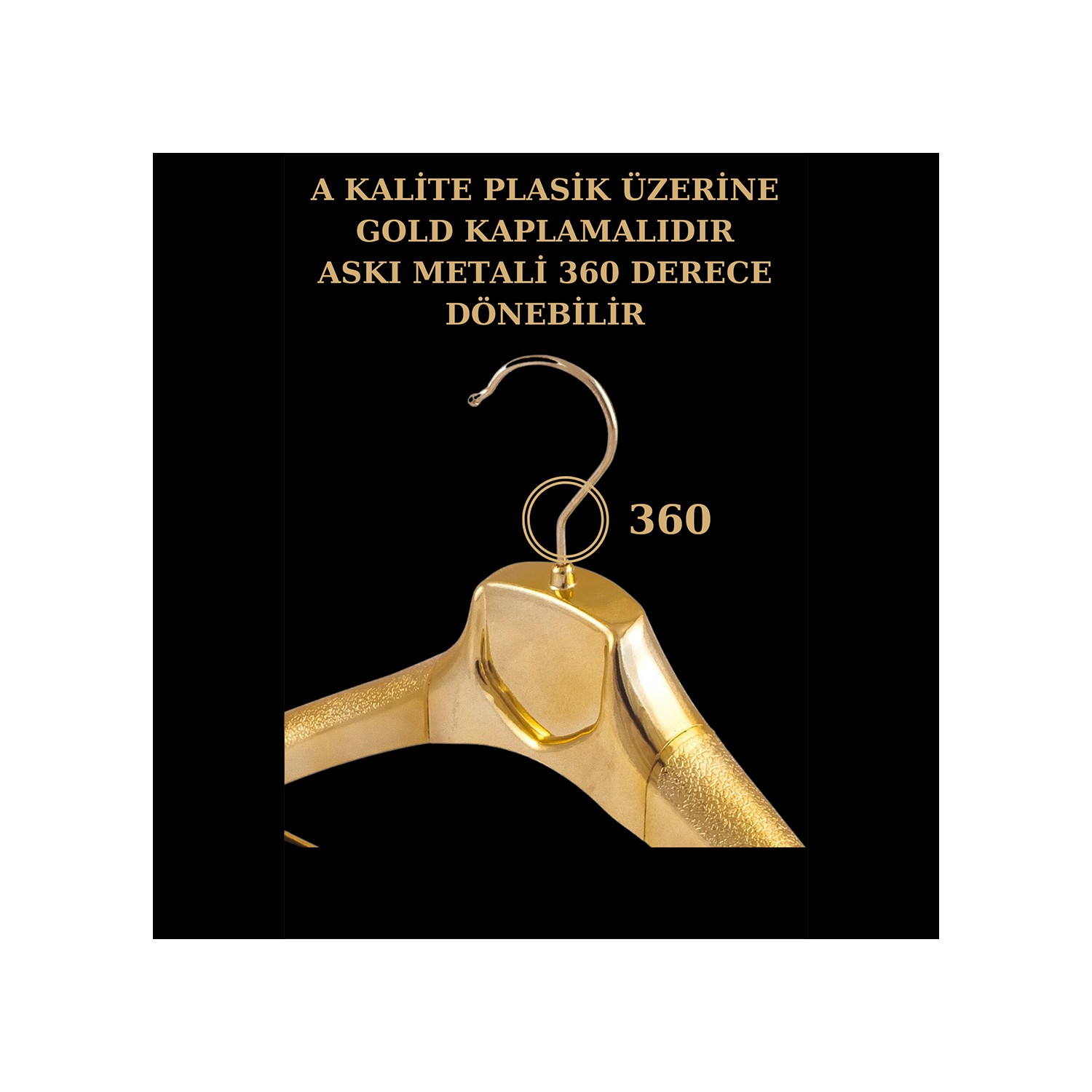 İstanbul Manken 5 Adet Plastik Gold Renk Yüksek Kalite Ceket Fiyatı