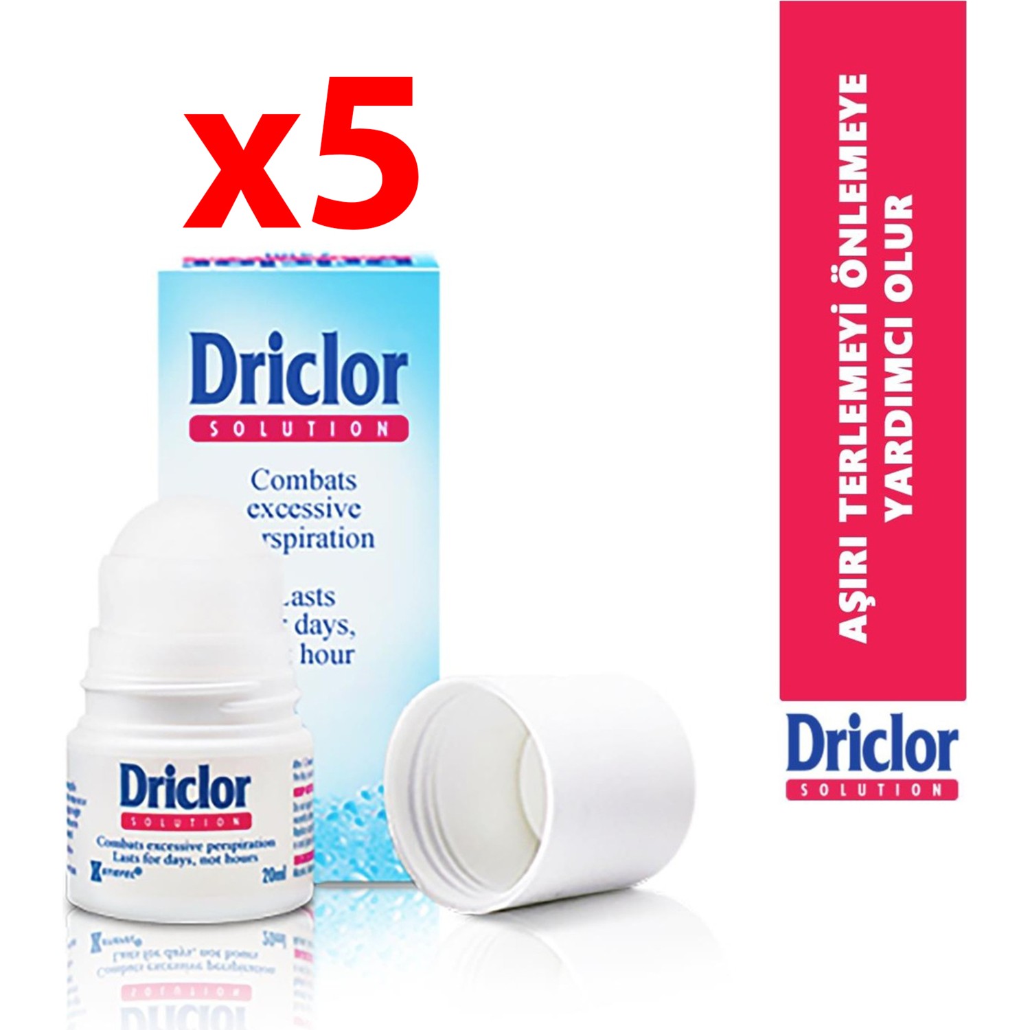 Driclor Terleme Karşıtı Roll On 20 ml - 5 Adet Fiyatı