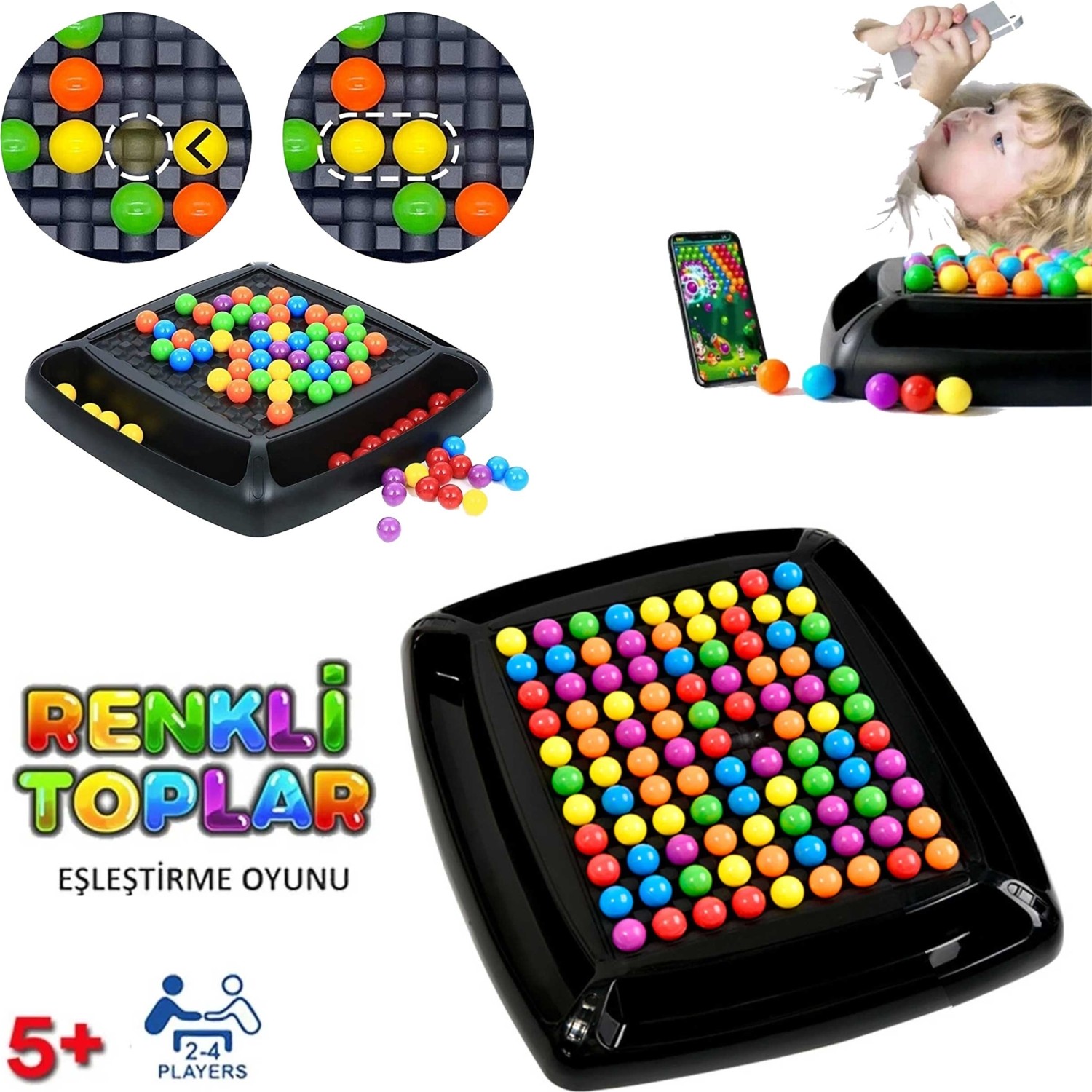 Renkli Toplar Şeker Oyunu Eğitici Eşleştirme Oyunu Fiyatı