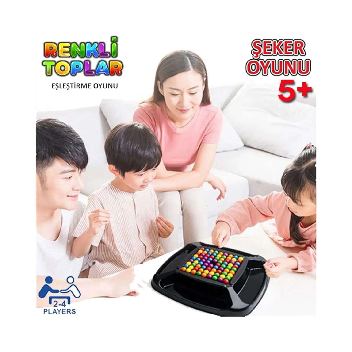 Renkli Toplar Şeker Oyunu Eğitici Eşleştirme Oyunu Fiyatı