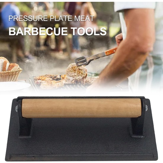 B Baosity Dökme Demir Yapımı Grill Press, Stick Non Heavy Fiyatı