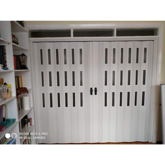 Sarpaş Akordiyon Çift Kapı 132x203 cm Camlı Beyaz 12Mm Fiyatı