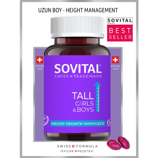 Sovital Tall Uzun Boy 11-21 Yaş, 60 Adet Softgel Fiyatı