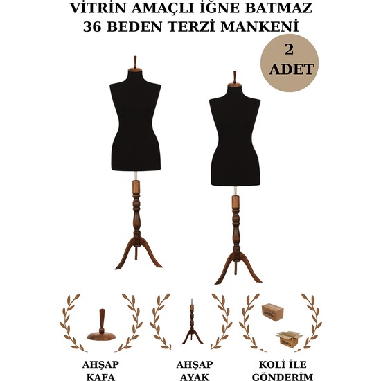 Manken İstanbul 2 Adet Vitrin Amaçlı 36 Beden Terzi Mankeni Fiyatı