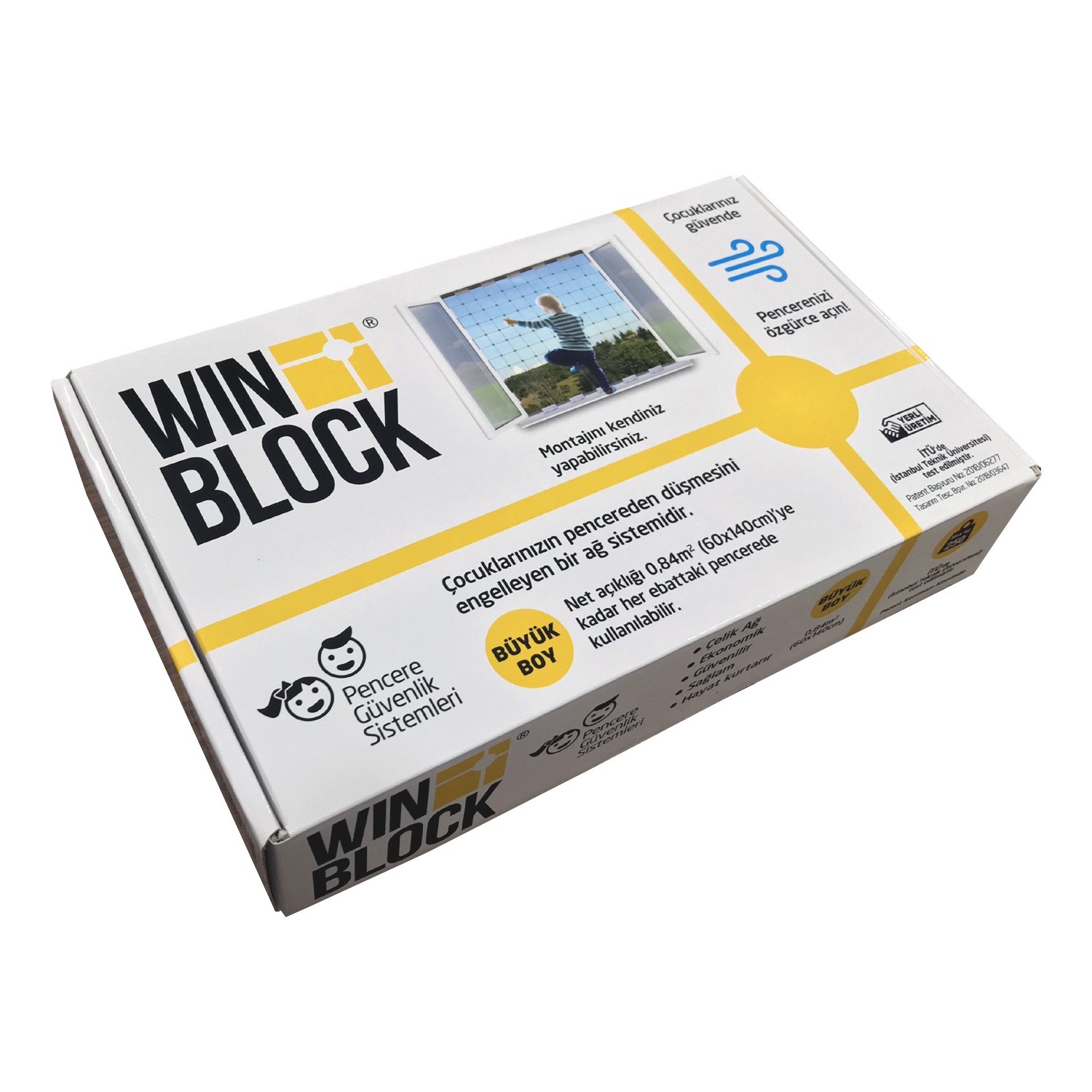 Winblock Çocuk Pencere Çelik Güvenlik Ağı Büyük Boy Kutu Fiyatı