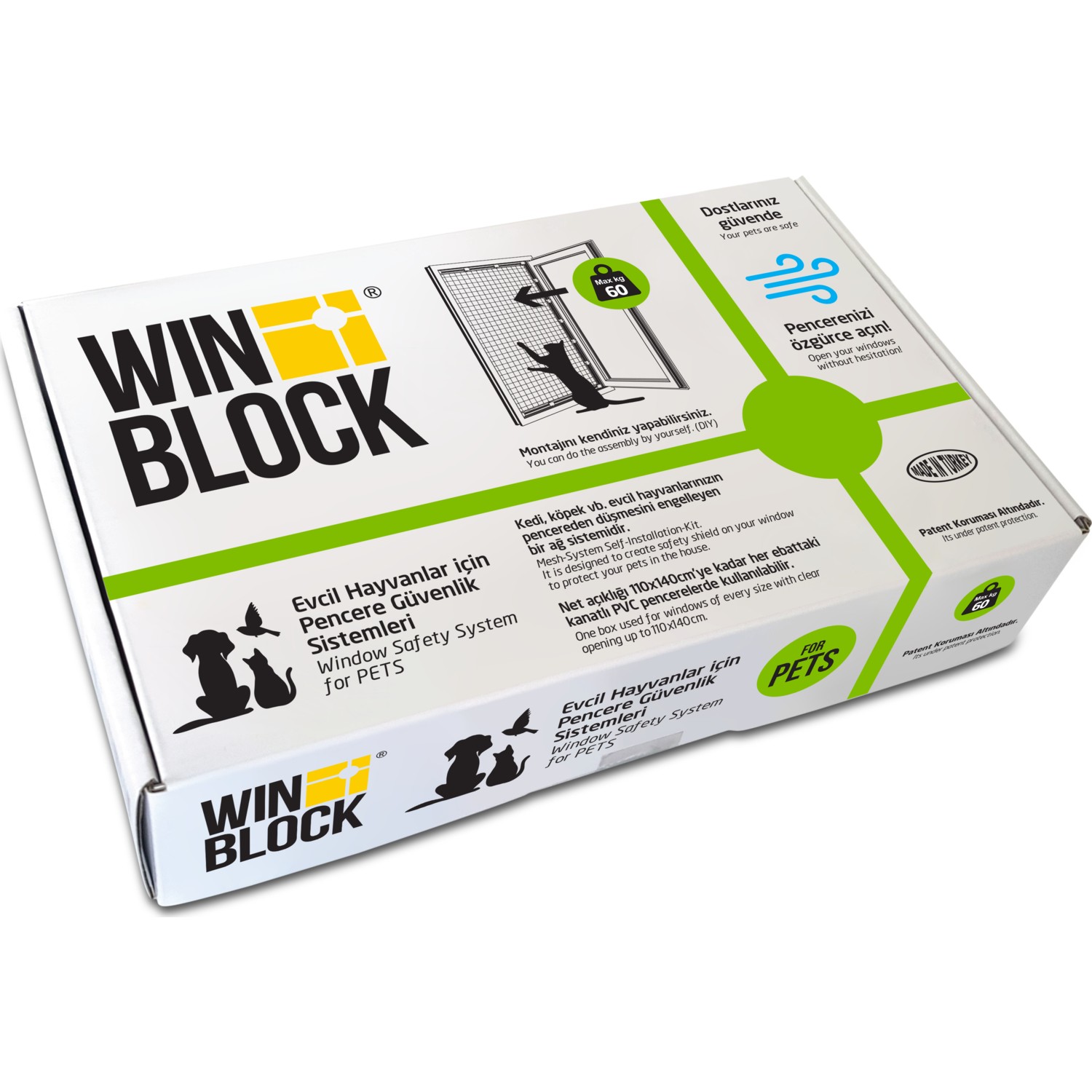 Winblock Pets Tek Kanat Pencereler İçin 80 x 140 cm Fiyatı