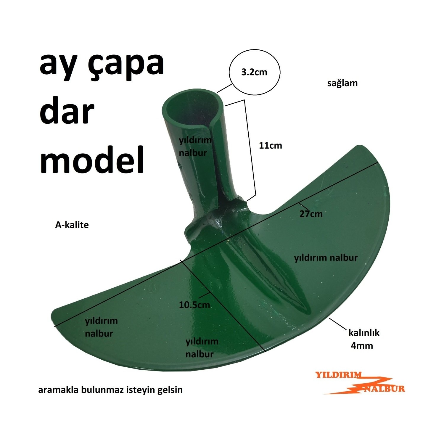 Yıldırım Ay Çapa Dar Model Bahçe Çapası Toprak Çapası Kazma Fiyatı