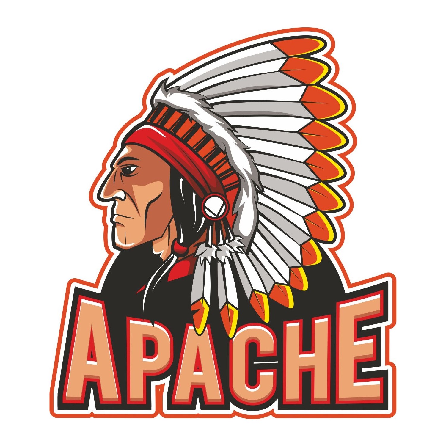StickerMarket Apache Sticker 30 x 26 cm Fiyatı - Taksit Seçenekleri