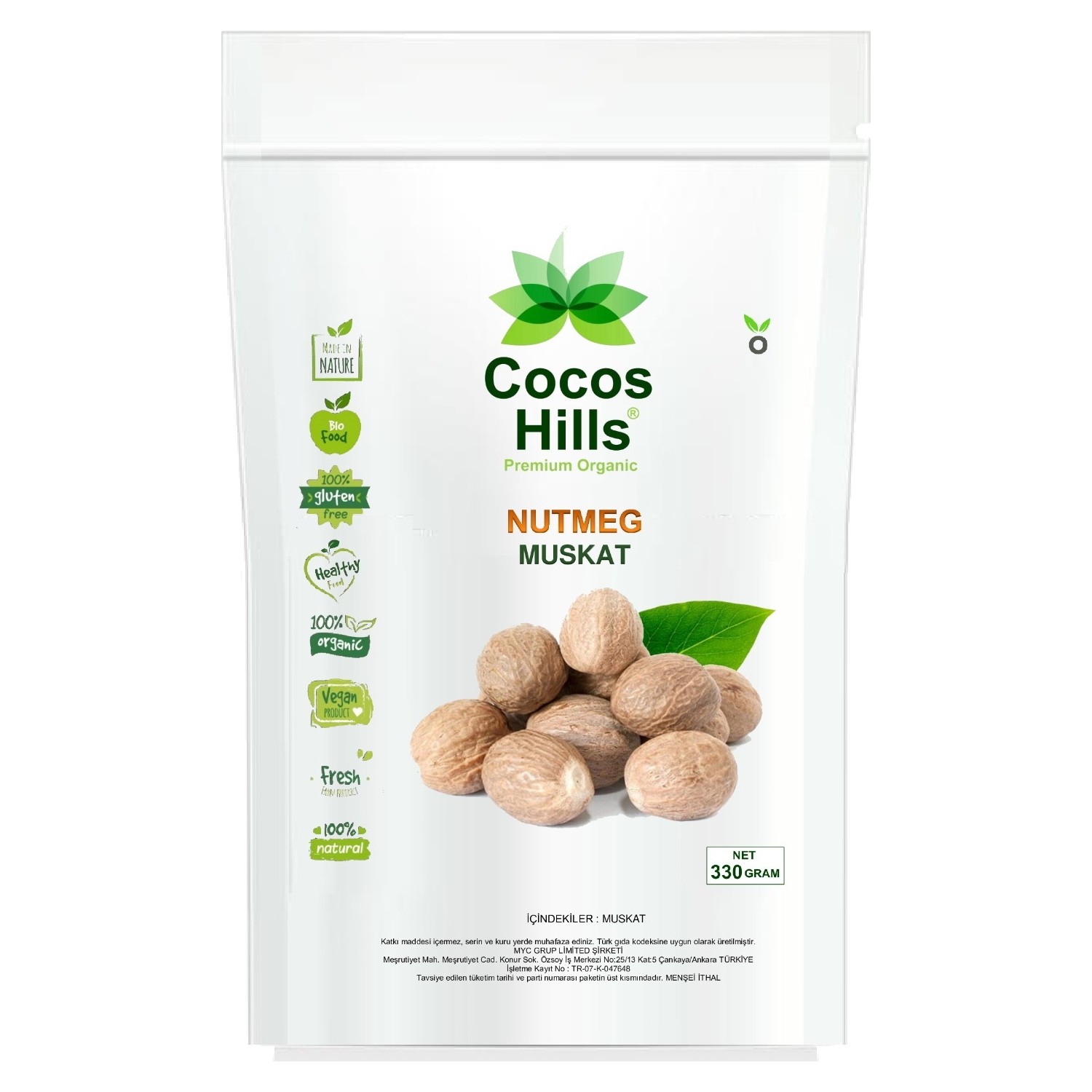 Cocos Hills Nutmeg Gramain Muskat Tane 330 Gram Fiyatı