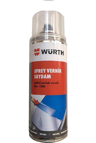 Würth Sprey Vernik RAL1930 Saydam 400 ml (Lacquer Spray Special) Würth Sprey Vernik RAL1930 Saydam 400 ml (Lacquer Spray Special)