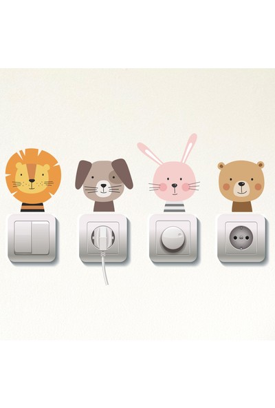 Dekor Loft Çocuk Odası 4'lü Priz Sticker Prz-36 Dekor Loft Çocuk Odası 4'lü Priz Sticker Prz-36