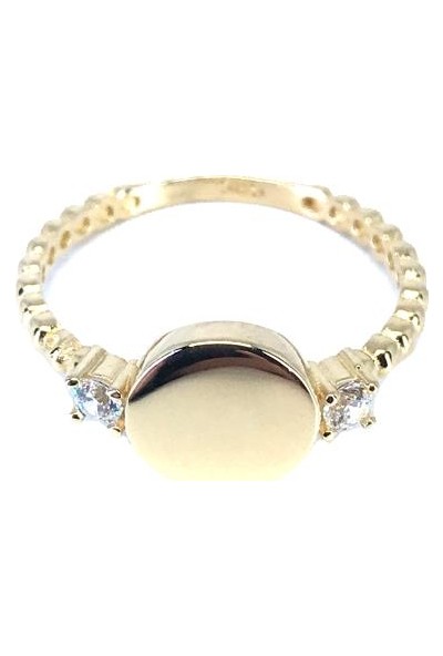 Usta Kuyumculuk Dorika Modeli Swarovski Taşlı Plaka Sarı Altın Yüzük Usta Kuyumculuk Dorika Modeli Swarovski Taşlı Plaka Sarı Altın Yüzük