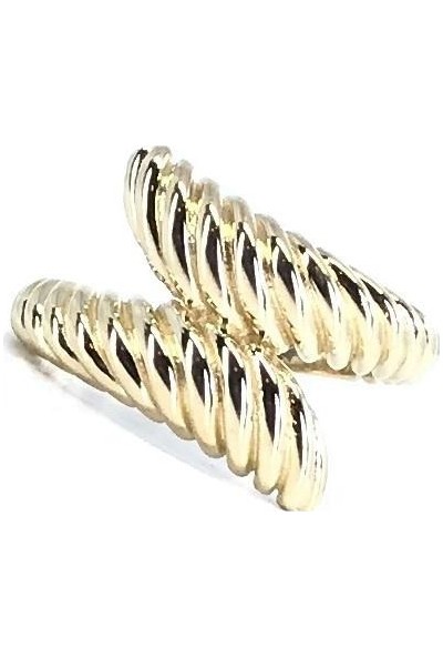 Usta Kuyumculuk Çapraz Burgu İtalyan Sarı Altın Yüzük