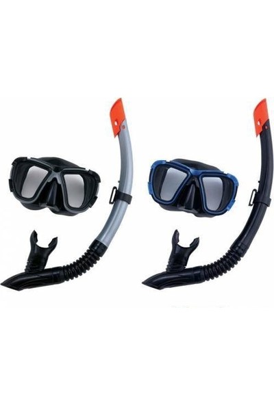Bestway 24021 Profesyonel Yüzücü Gözlüğü Maske Şnorkel Set
