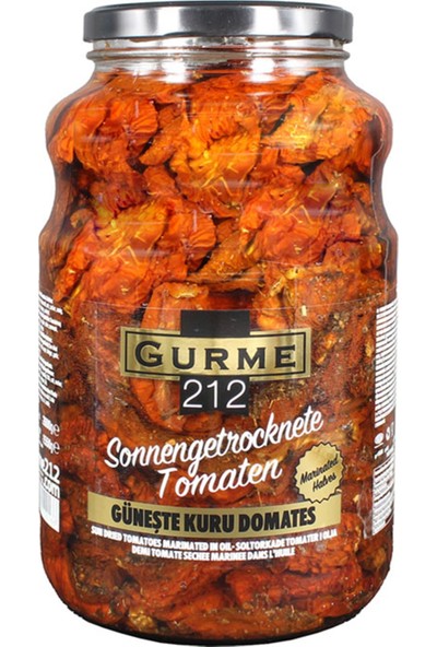 Gurme212 Güneşte Kurutulmuş Domates ‐ Yağda Marine ‐ Yarım Kesim 2650 ml Gurme212 Güneşte Kurutulmuş Domates ‐ Yağda Marine ‐ Yarım Kesim 2650 ml