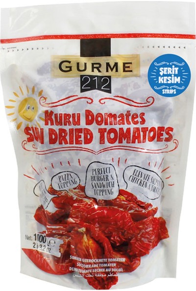 Gurme212 Naturel Güneşte Kurutulmuş Domates ‐ Yemeğe Hazır ‐ Şerit Kesim 1000 gr Gurme212 Naturel Güneşte Kurutulmuş Domates ‐ Yemeğe Hazır ‐ Şerit Kesim 1000 gr
