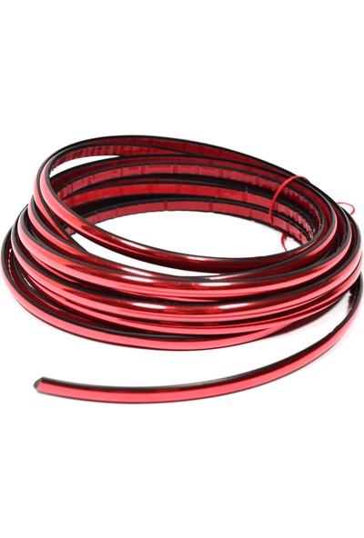 Trend Garaj Parlak Kırmızı 6 mm Nikelaj Şerit 1 m