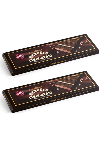 Meşhur Beyoğlu Çikolatası Bitter Tablet Çikolata 300g 2'li Set (2x300g) Glutensiz Meşhur Beyoğlu Çikolatası Bitter Tablet Çikolata 300g 2'li Set (2x300g) Glutensiz