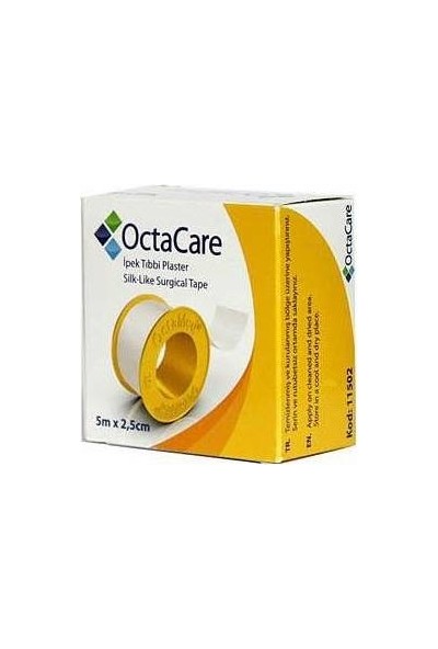 Octacare Ipek Tıbbi Flaster 5 m x 2.5 cm Octacare Ipek Tıbbi Flaster 5 m x 2.5 cm
