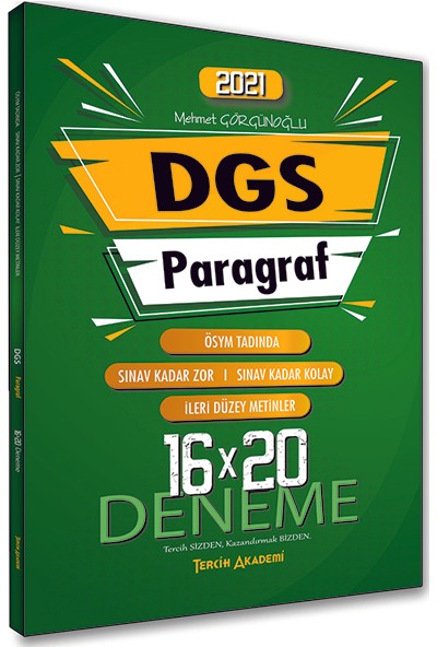 Tercih Akademi Dgs Paragraf 16 x 20 Deneme