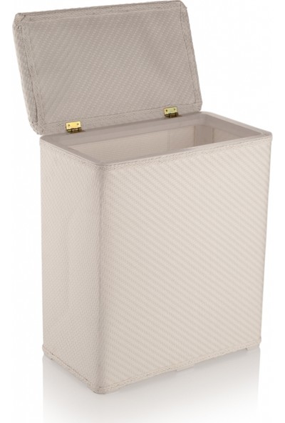 Gedy Ambrogio Çamaşır Sepeti Deri Beyaz