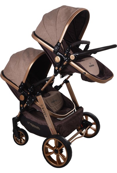 Mamma Twin Gold Travel Sistem Ikiz Bebek Arabası