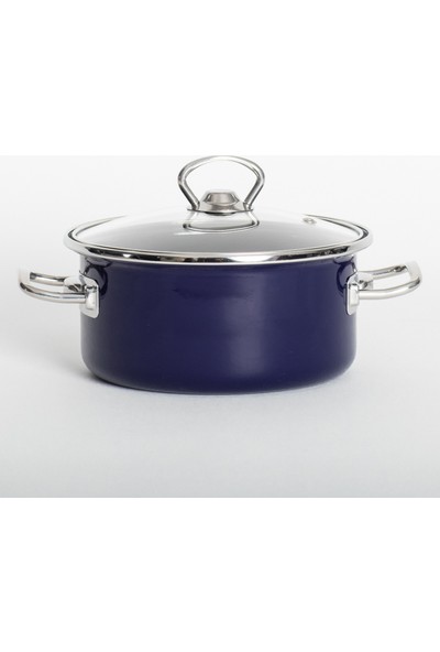 Refikadan Lacivert Emaye Tencere | 26 cm