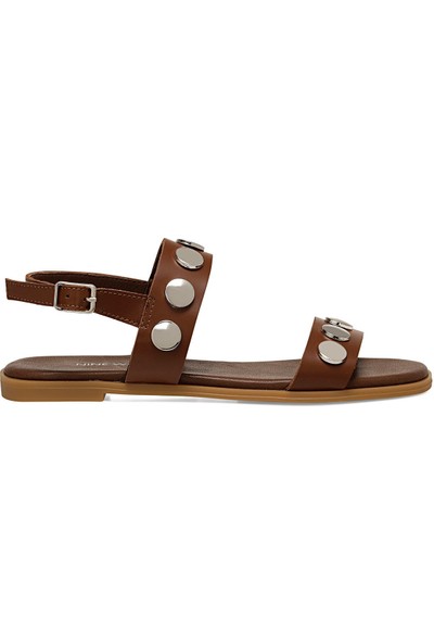 Nine West Act Kahverengi Kadın Düz Sandalet