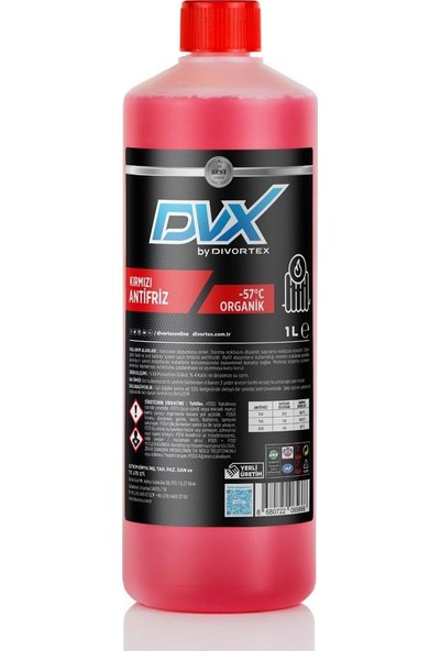 Divortex -57° Organik Kırmızı Antifriz 1 lt Divortex -57° Organik Kırmızı Antifriz 1 lt
