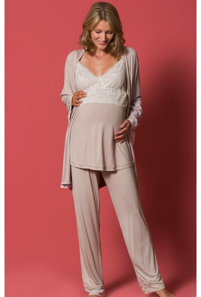 Monamise 18196 Sabahlıklı Lohusa Pijama Takımı