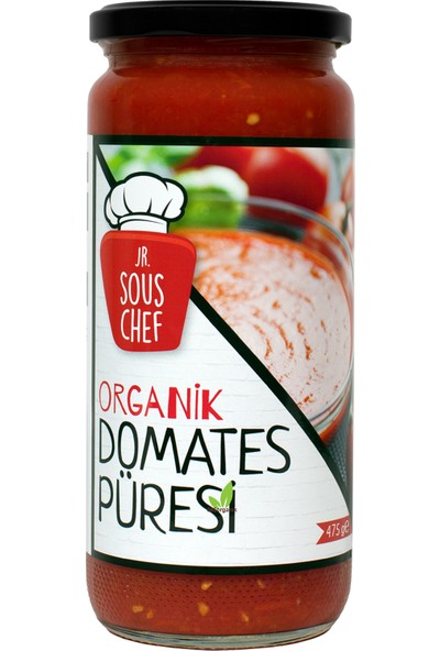 Jr Sous Chef Organik Domates Püresi 475g Cam Kavanoz