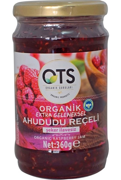 Ots Organik Ekstra Geleneksel Ahududu Reçeli 360 gr