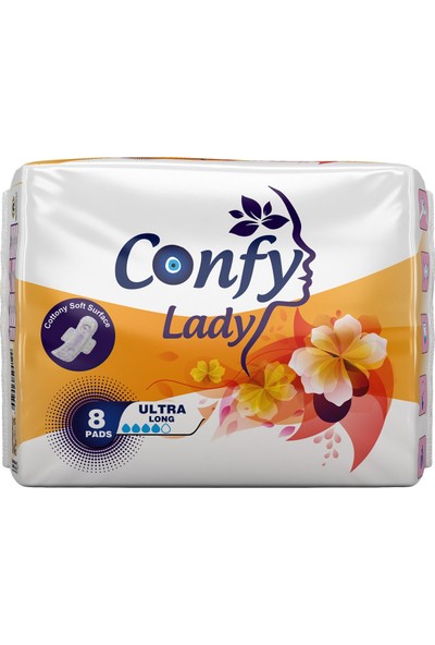 Confy Lady Hijyenik Ped Ultra Long 8 Adet Confy Lady Hijyenik Ped Ultra Long 8 Adet