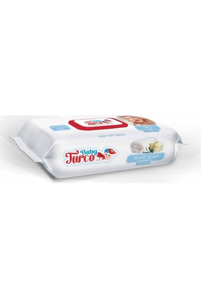Baby Turco Islak Mendil Havlu Beyaz Sabun Kokulu Kapaklı 90 Yaprak Baby Turco Islak Mendil Havlu Beyaz Sabun Kokulu Kapaklı 90 Yaprak