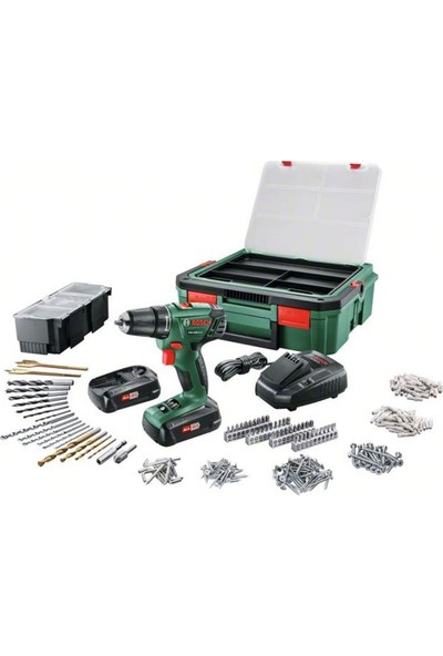 Bosch Psr 1800 Lı-2 Akülü Delme Vidalama Makinesi Yeşil 18 V 2 Akü 241 Pcs Bosch Psr 1800 Lı-2 Akülü Delme Vidalama Makinesi Yeşil 18 V 2 Akü 241 Pcs