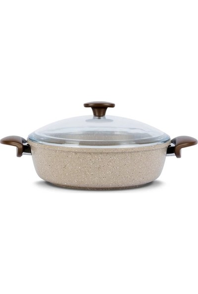 Thermoad Love Alüminyum Döküm 32 cm Basık Tenceresi / Vizon Thermoad Love Alüminyum Döküm 32 cm Basık Tenceresi / Vizon