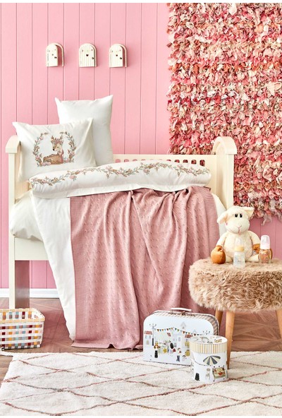 Karaca Home Baby Gazelle Pembe Nakışlı Private Bebek Seti