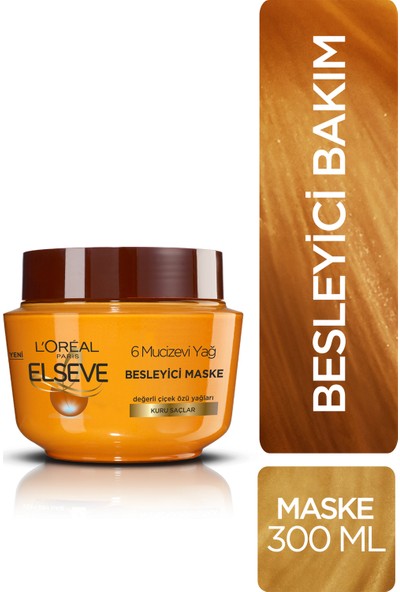L'Oréal Paris Elseve 6 Mucizevi Yağ Besleyici Maske 300 ml L'Oréal Paris Elseve 6 Mucizevi Yağ Besleyici Maske 300 ml
