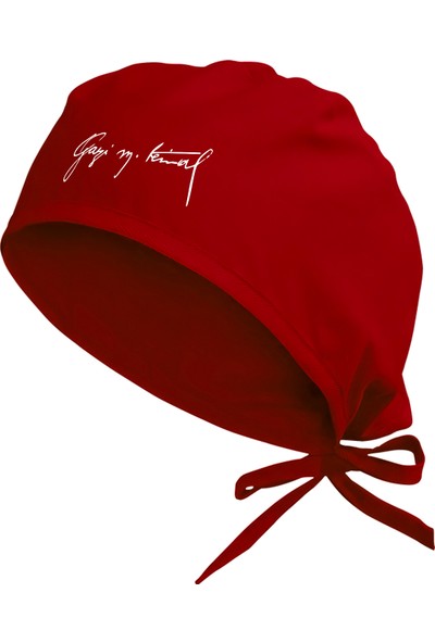 Tasarım Trend Atatürk Imzalı Doktor Hemşire Cerrahi Bone Kırmızı