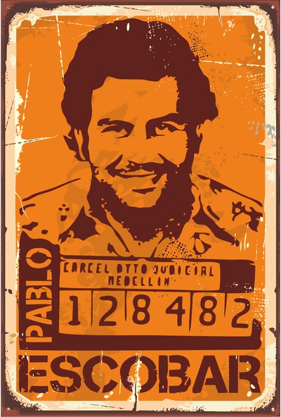 Hayat Poster Pablo Escobar Retro Vintage Ahşap Poster Hayat Poster Pablo Escobar Retro Vintage Ahşap Poster