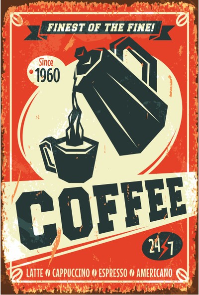 Hayat Poster Coffee Retro Vintage Ahşap Poster Hayat Poster Coffee Retro Vintage Ahşap Poster