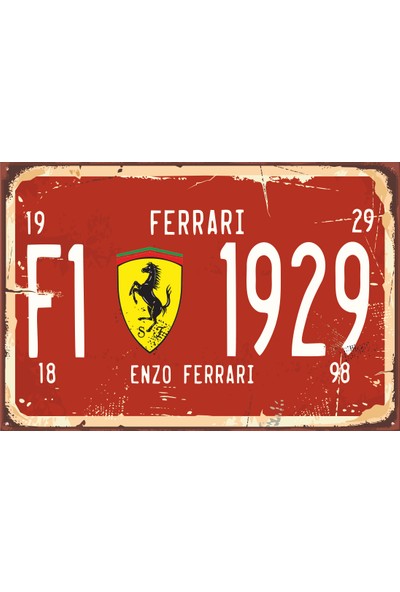 Hayat Poster Formula 1 Tabela Tarz Retro Vintage Ahşap Poster