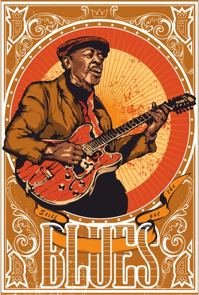 Hayat Poster Blues Retro Vintage Ahşap Poster Hayat Poster Blues Retro Vintage Ahşap Poster